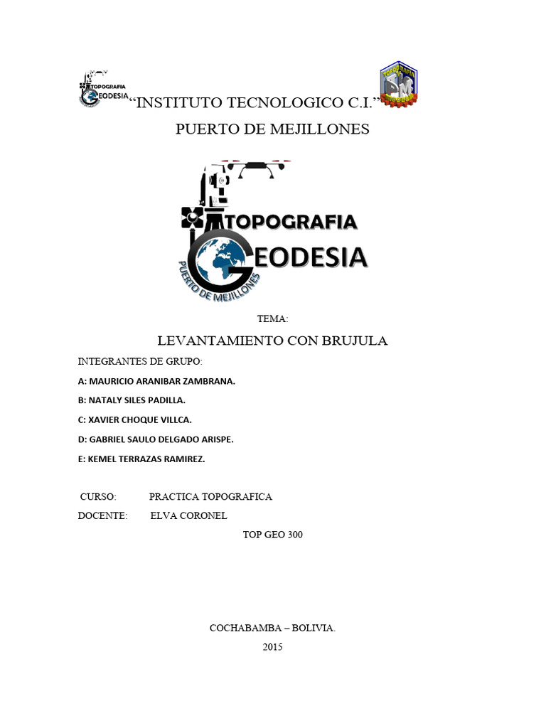 Levantamiento Topográfico con Brújula | PDF | Topografía | Azimut