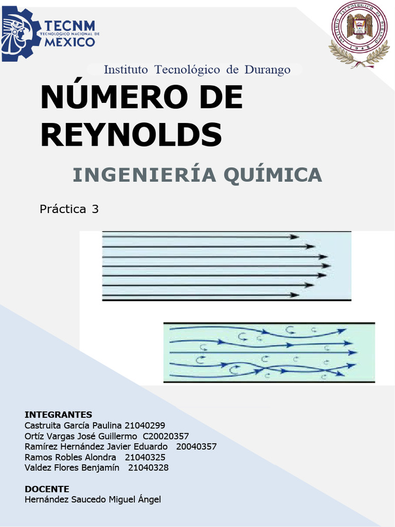 Práctica 3 Número de Reynolds | PDF | Numero Reynolds | Dinámica de fluidos