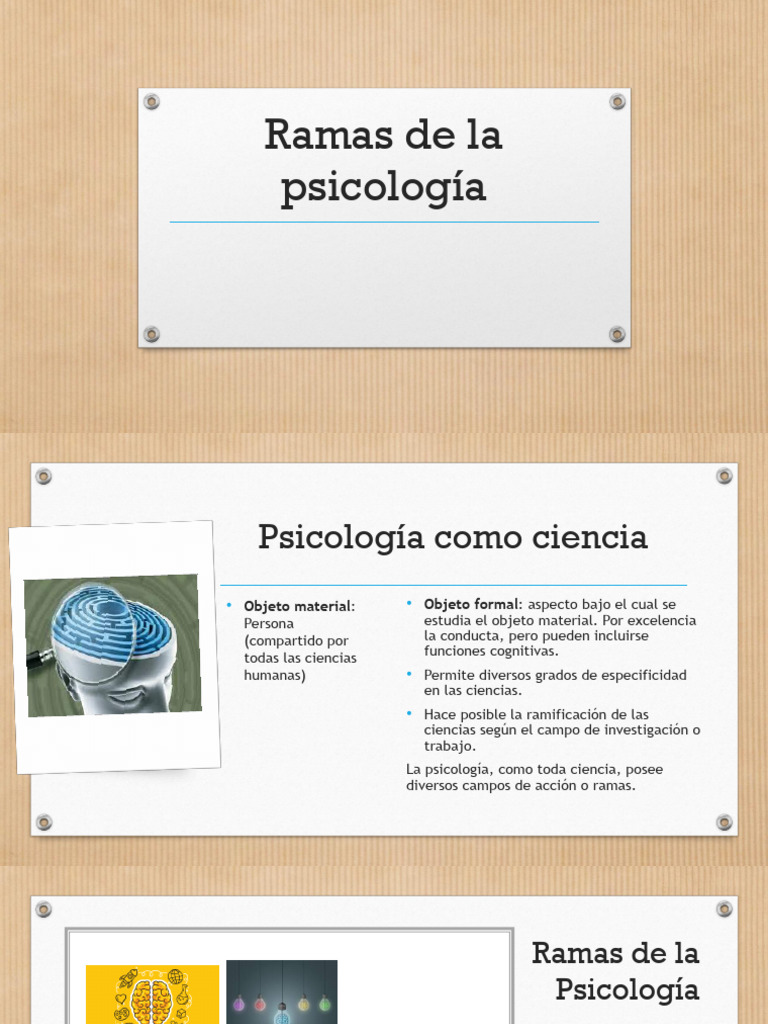 Ramas de la psicología | PDF | Sicología | Aprendizaje