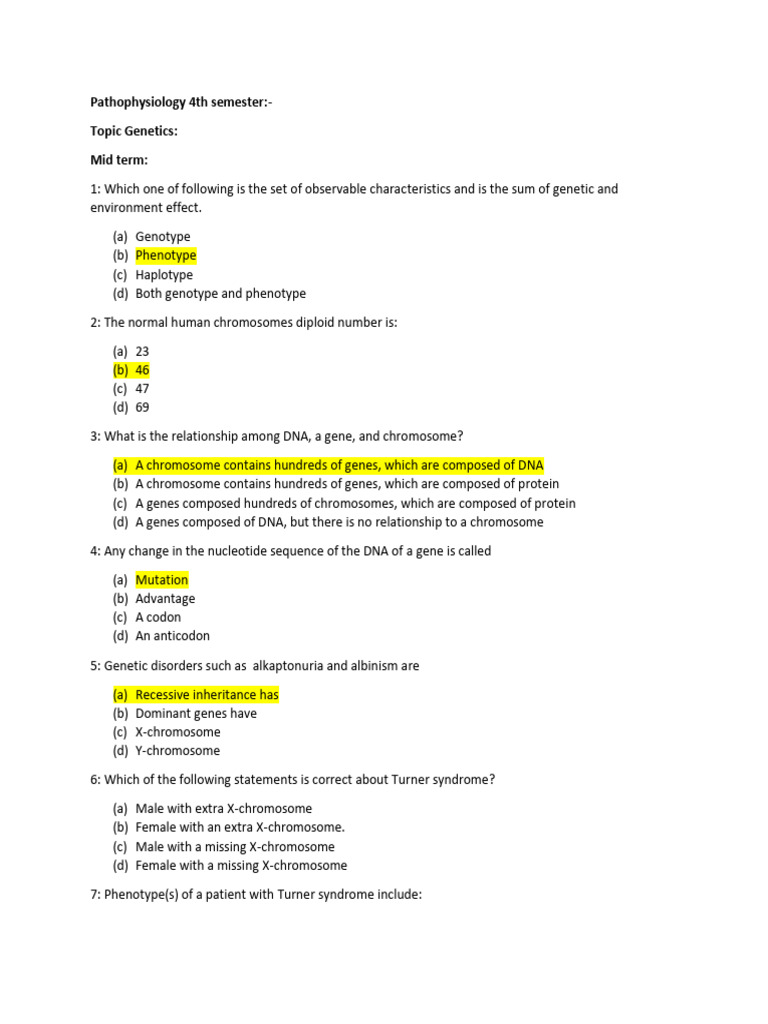 Pathophysiology BCQ 4th Semester-5 | PDF | Thyroid | Endocrine System