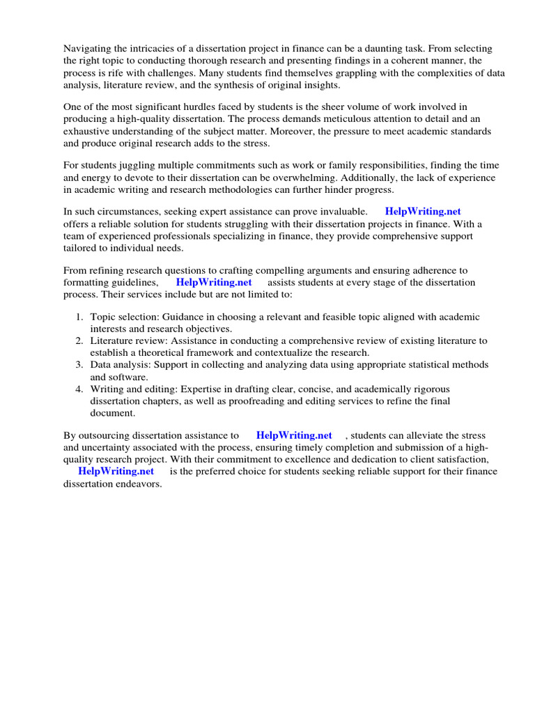 Dissertation Project of Finance | PDF | Dividend | Investing