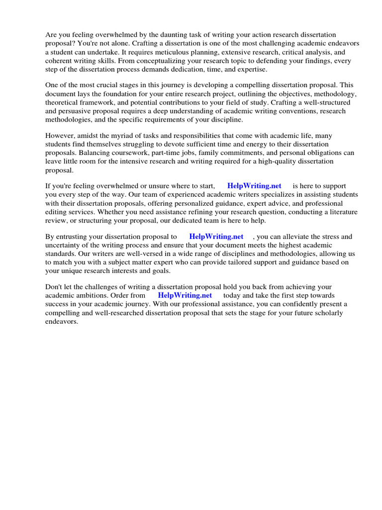 Action Research Dissertation Proposal Guide | PDF | Methodology | Thesis