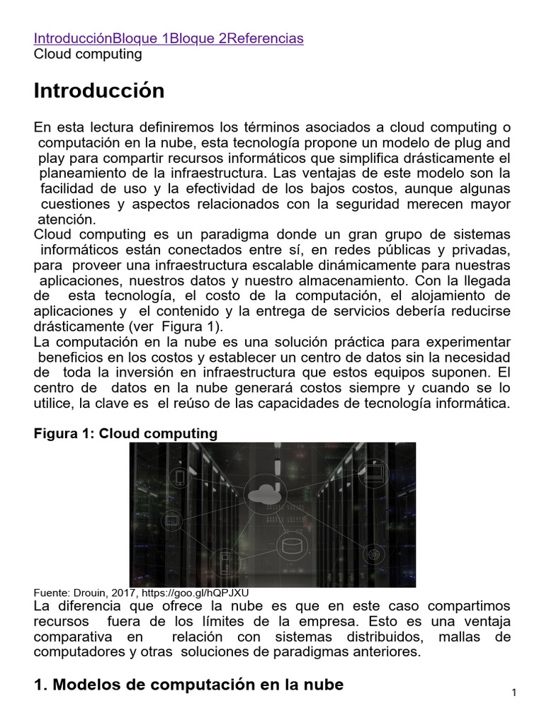 Introducción a la Computación en la Nube | PDF | Computación en la nube | Software como servicio