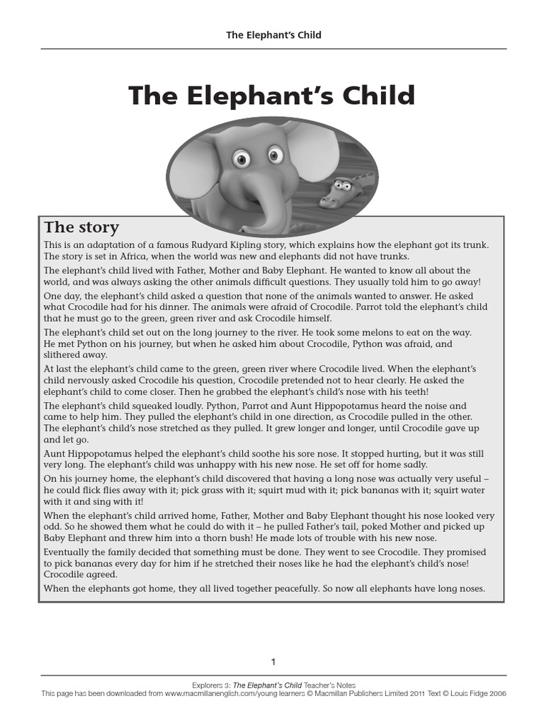 The Elephant S Child | PDF | Vocabulary | Verb