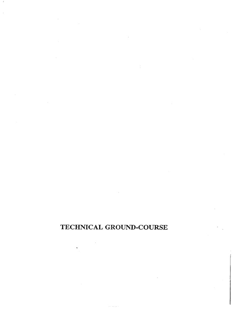 Technical Ground Course | PDF