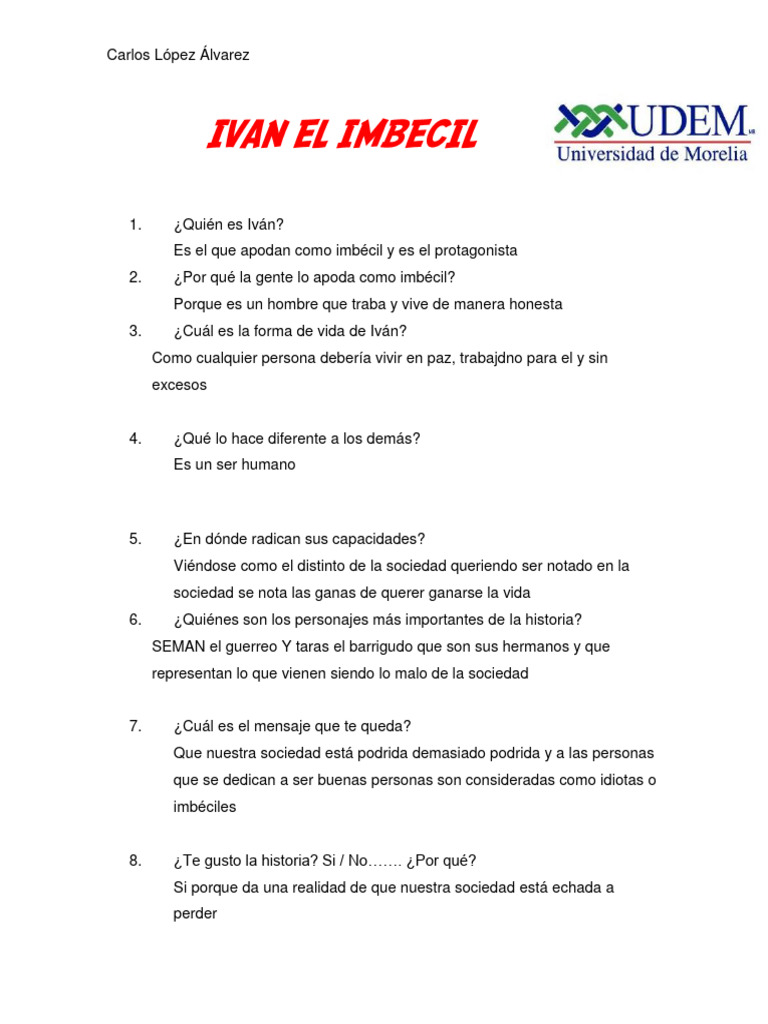 Ivan El Imbecil | PDF