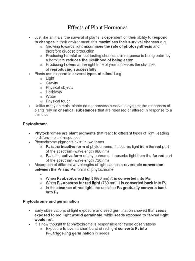 Understanding Plant Hormones and Responses | PDF | Auxin | Nervous System
