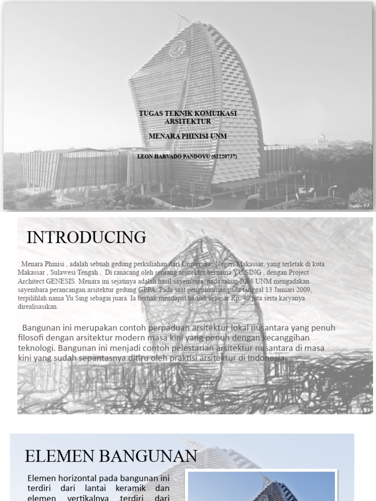 Tugas Teknik Komuikasi Arsitektur Menara Phinisi Unm: Leon Harvado ...