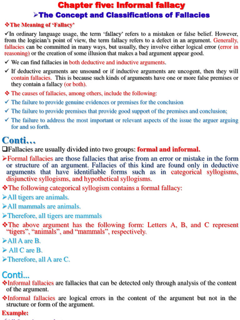 Chapter 5 (Logic & C.Thinking) | PDF | Fallacy | Argument