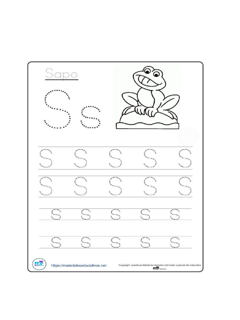 Actividades Con La Letra S | PDF