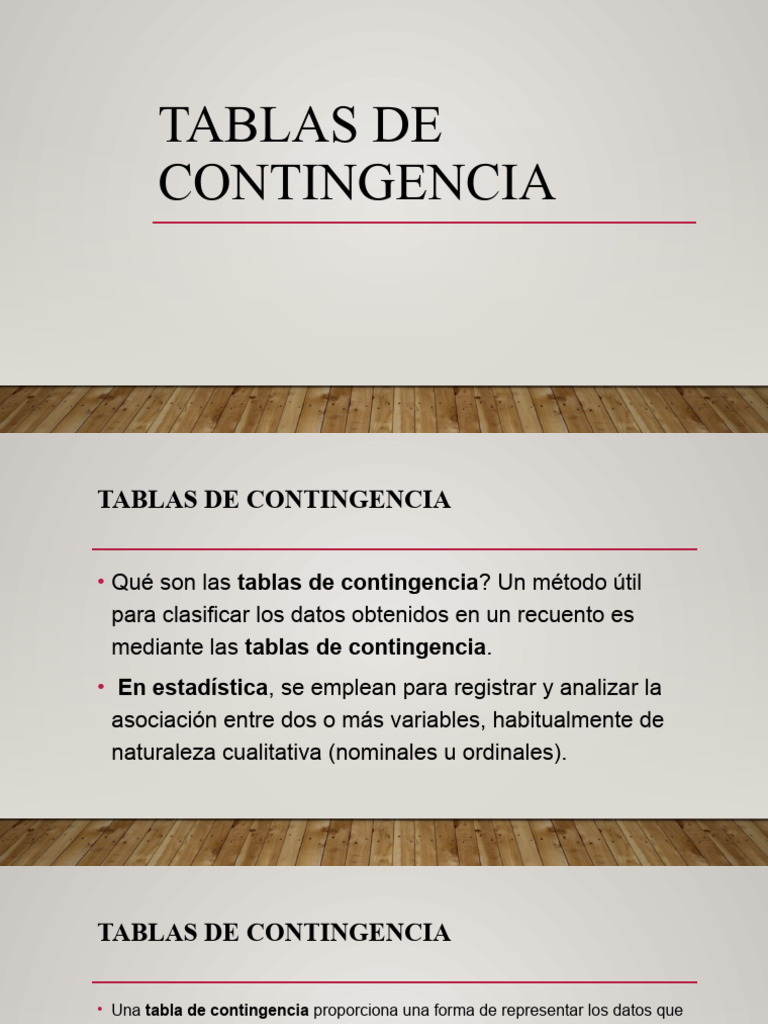 Tablas de Contingencia | PDF | Probabilidad | Muestreo (Estadísticas)