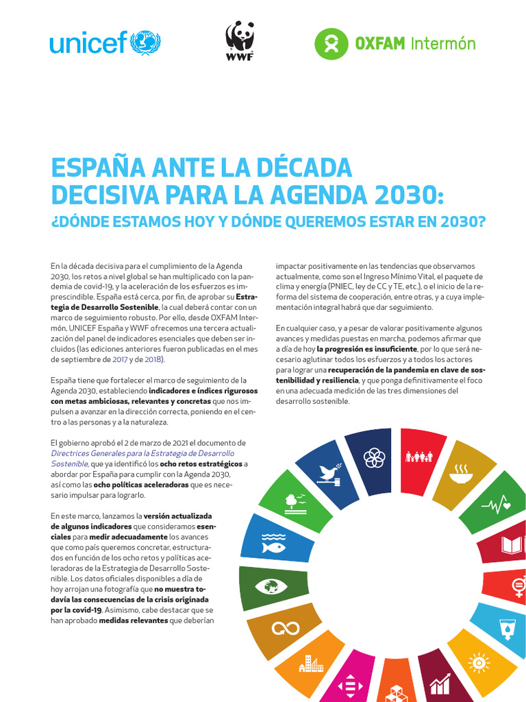 España ante la década decisiva para la Agenda 2030 | PDF | España | Economias