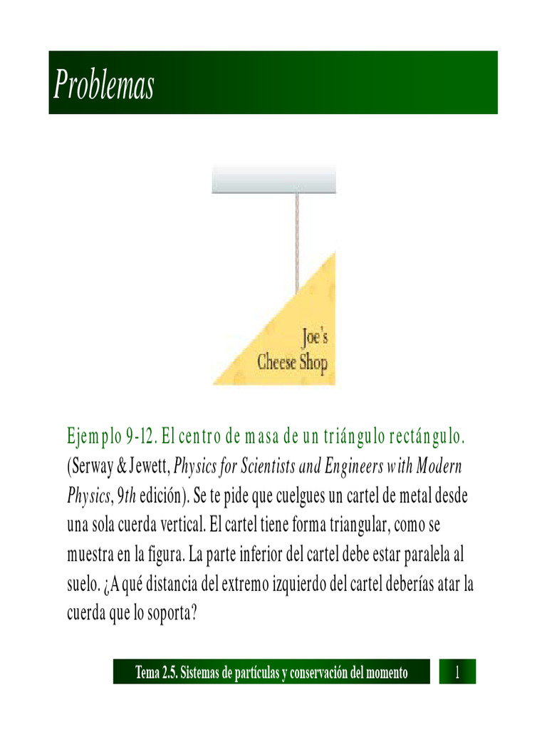Tema 2.5.prob | PDF | Masa | Energía potencial