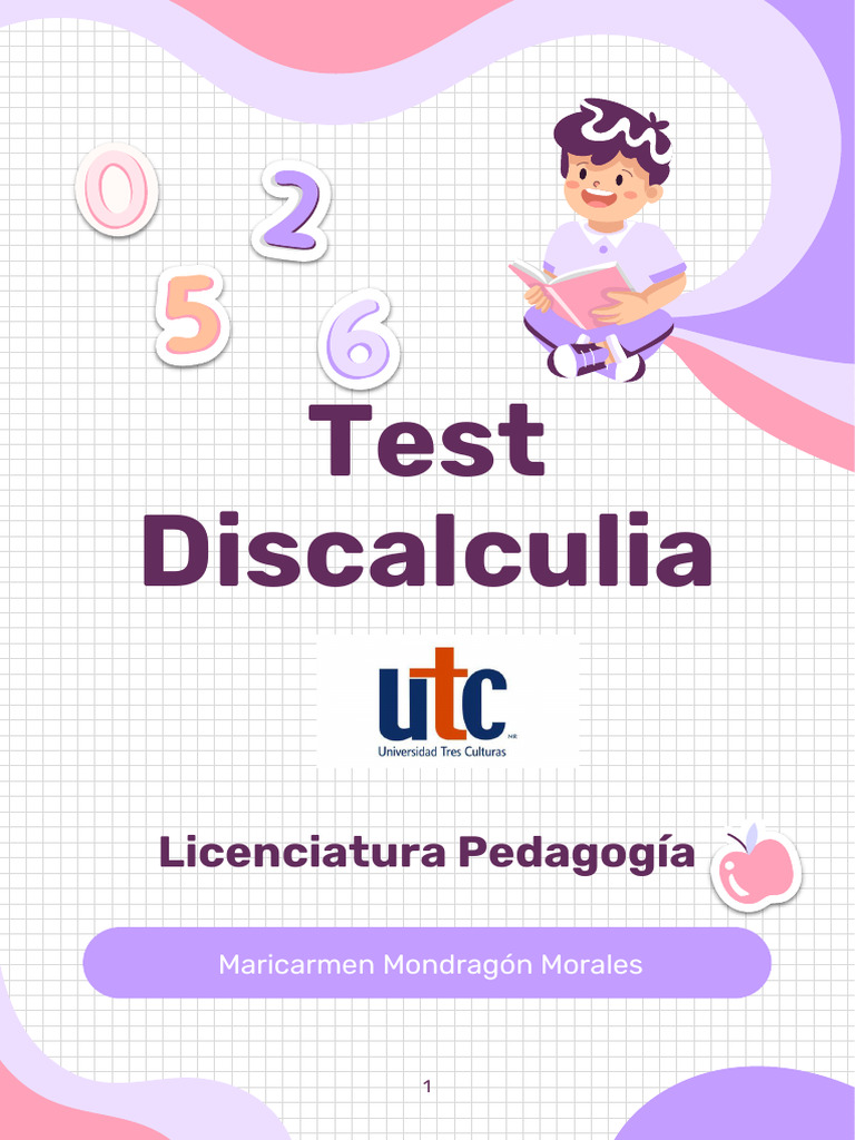 Test Discalculia | PDF | Ciencia cognitiva | Ciencias del comportamiento