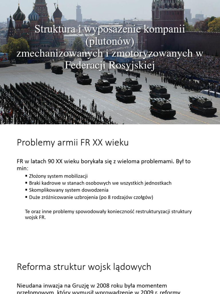 Struktura I Wyposażenie Kompanii (Plutonów) Zmechanizowanych I ...