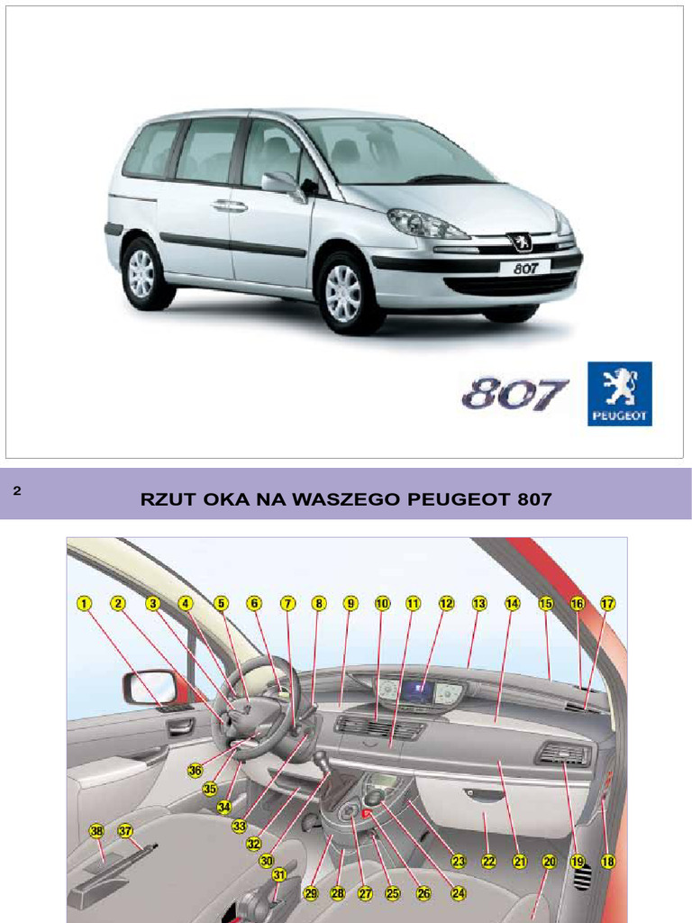 Instrukcja Peugeot 807 | PDF