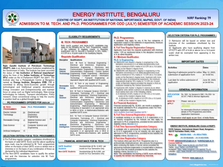 Admission Poster A3 | PDF | Academic Degree | Engineering