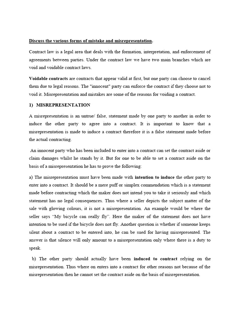 GROUP 5 HAAC QUESTION 10 - Revised For Checking | PDF | Misrepresentation | Law Of Obligations