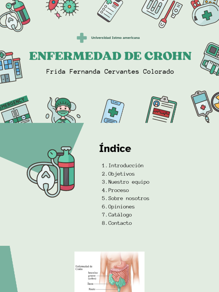 Presentación Conferencias Epidemiología Medicina Profesional Verde | PDF | Enfermedad de Crohn ...