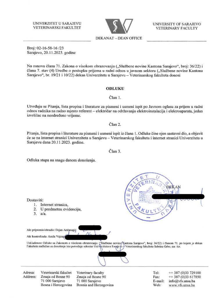 Odluka Pitanja Elektricar | PDF