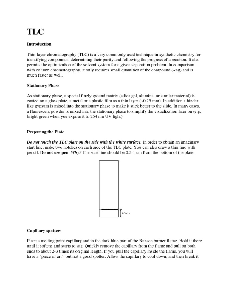Tlc Pdf Thin Layer Chromatography Chromatography