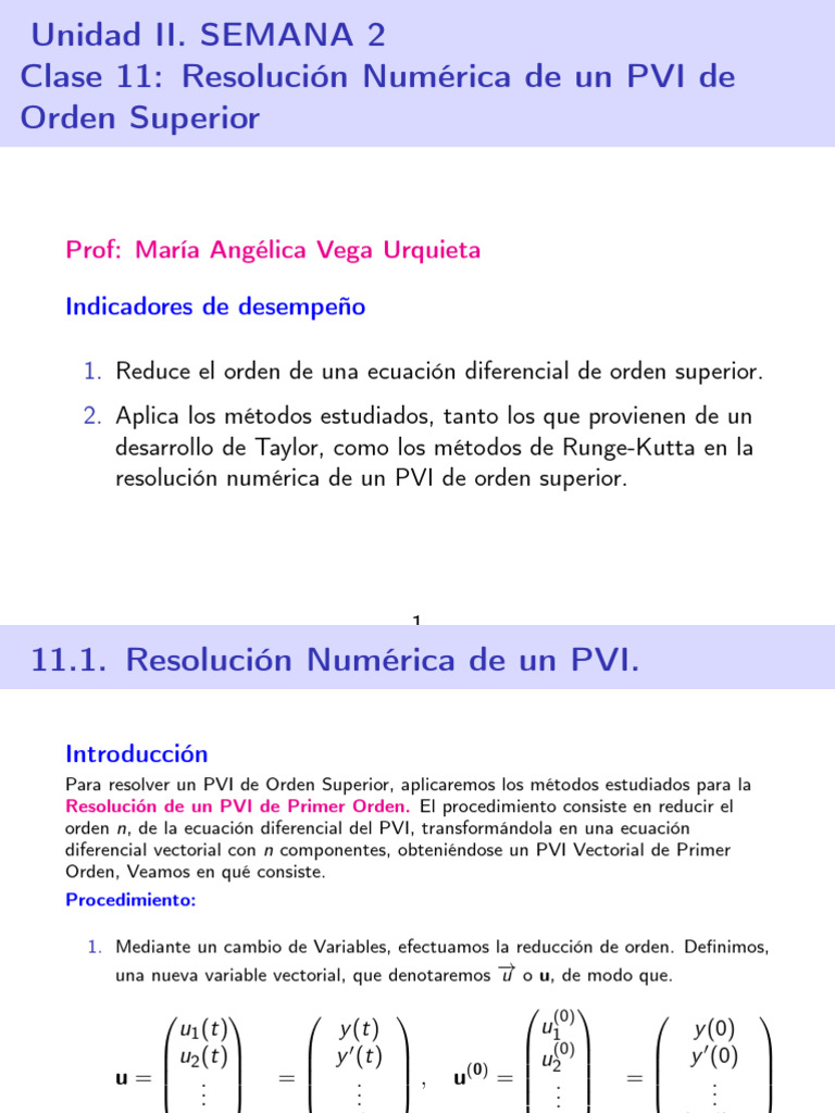 Clase 11 Met Num | PDF | Ecuaciones | Matemáticas