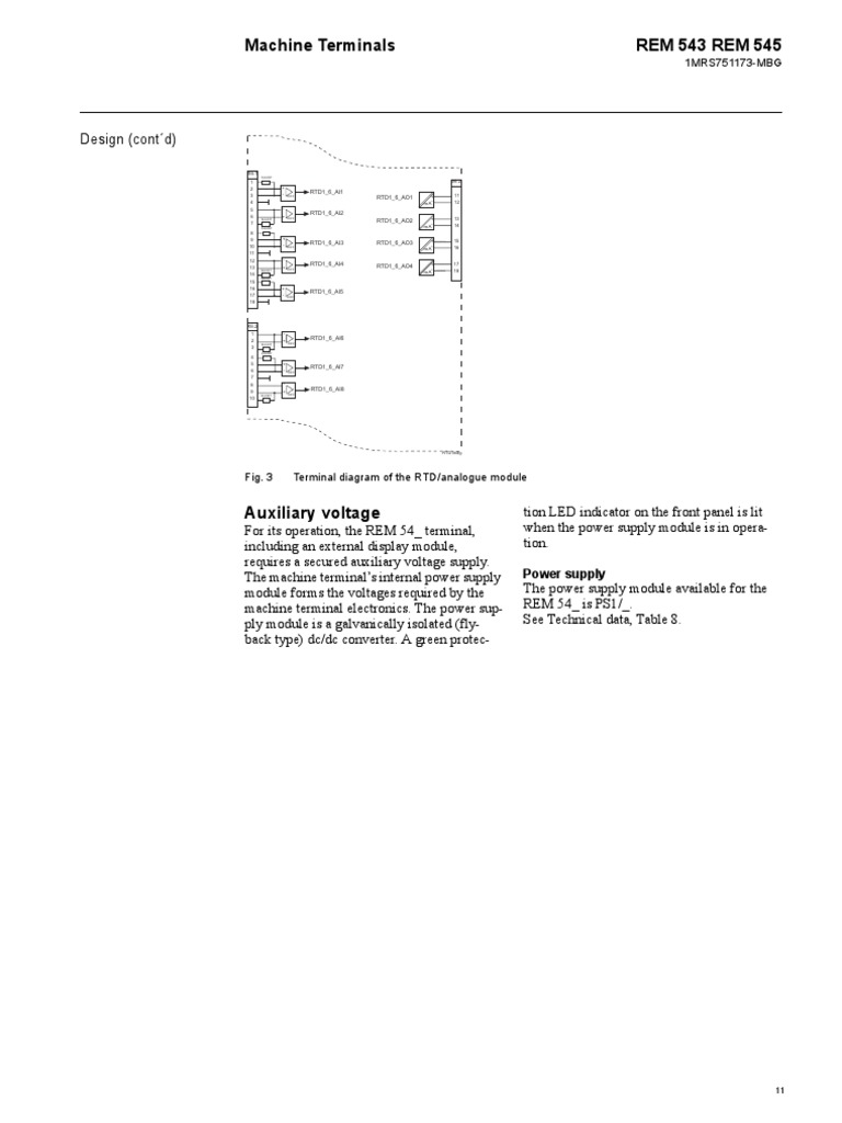 Machine Terminals REM 543 REM 545: 1MRS751173-MBG | PDF | Technology ...
