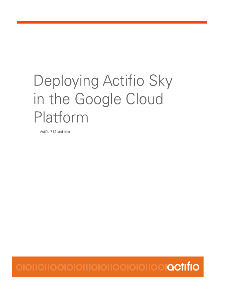 Actifio Sky in Google Cloud | PDF | Cloud Computing | Microsoft Windows