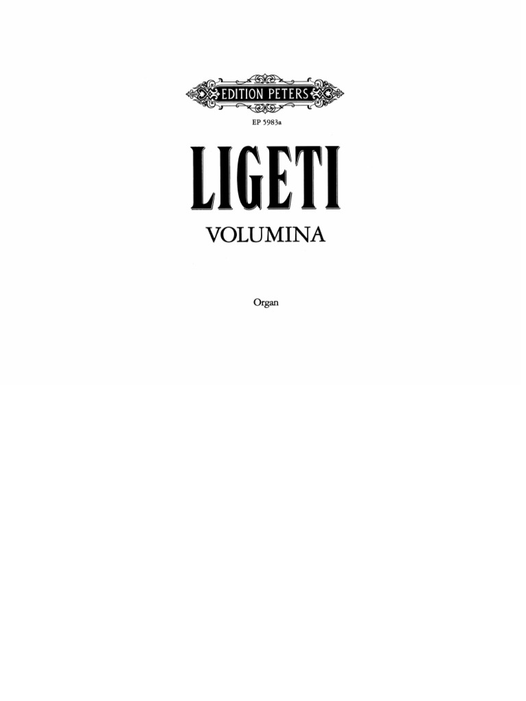György Ligeti - Volumina | PDF