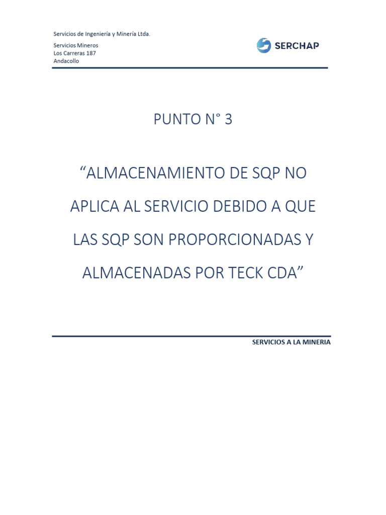 Almacenamiento SQP | PDF | Residuos | Contaminación