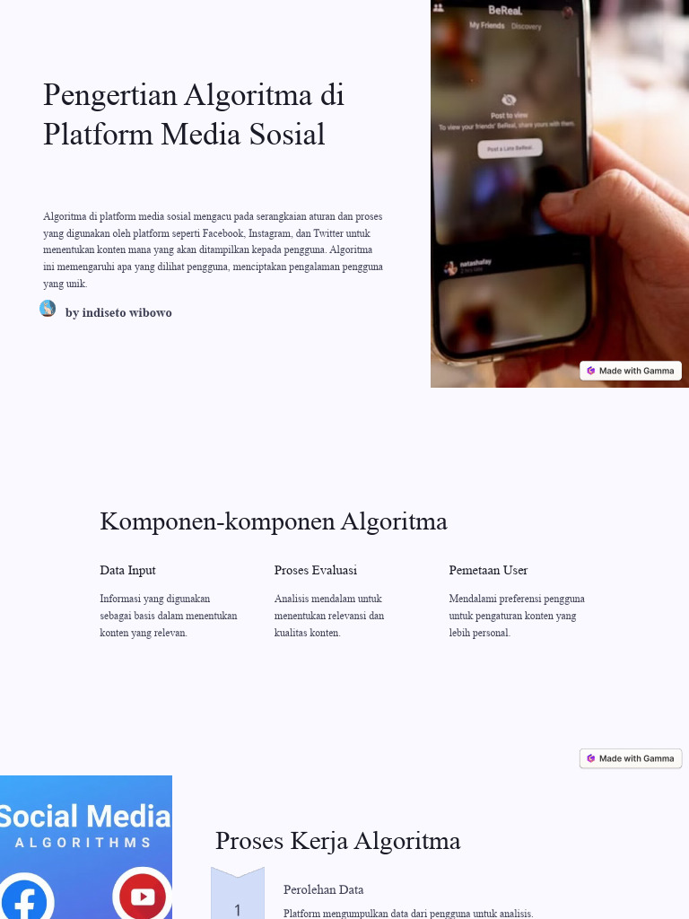 Pengertian Algoritma Di Platform Media Sosial | PDF
