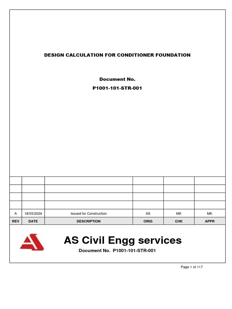 Container Foundation Design Calculation Report | PDF | Concrete | Applied And Interdisciplinary ...