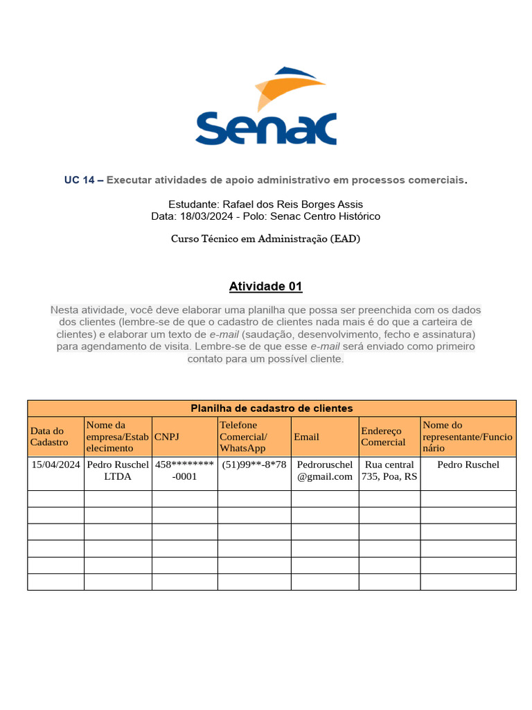 UC 14 - Atividade 01 - Rafael Assis | PDF
