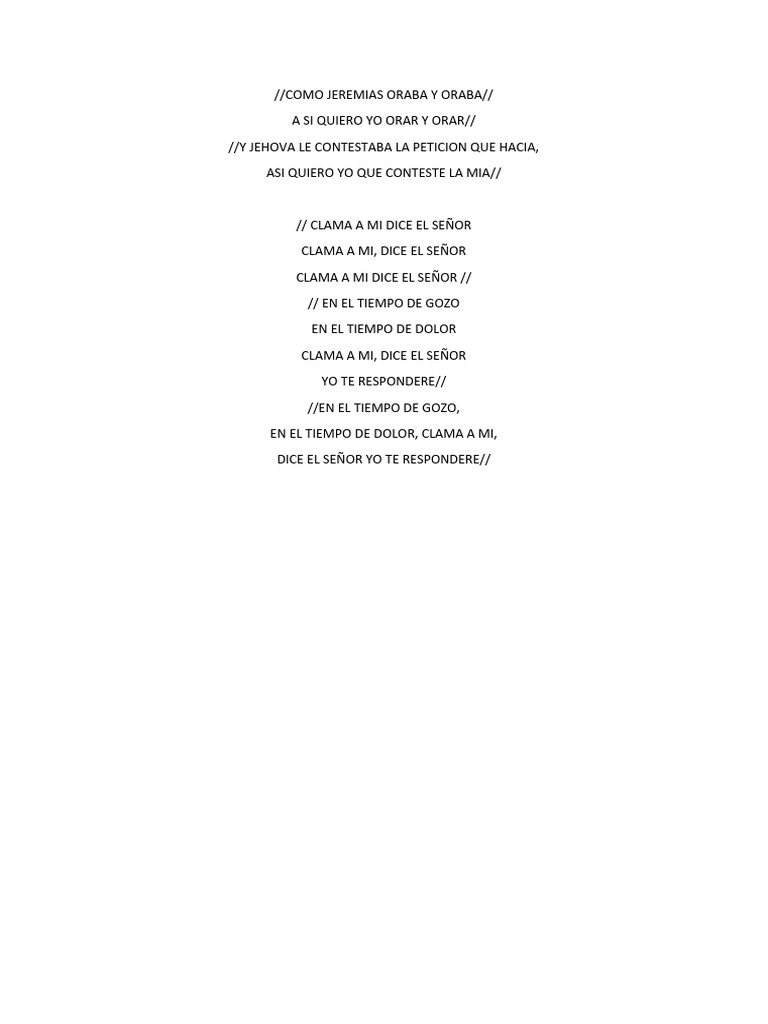 Como Jeremias Oraba y Oraba | PDF