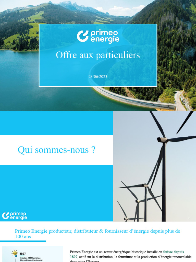 Primeo Energie | PDF | Économie énergétique | Énergie renouvelable