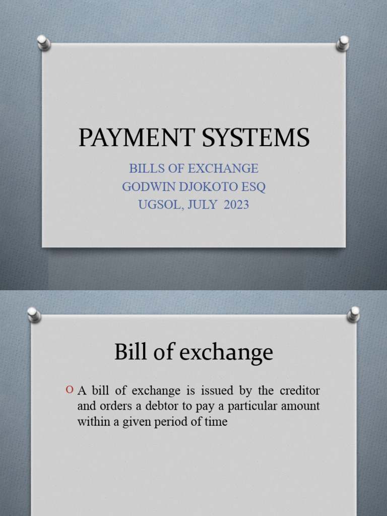 Understanding Bills of Exchange | PDF | Negotiable Instrument | Cheque