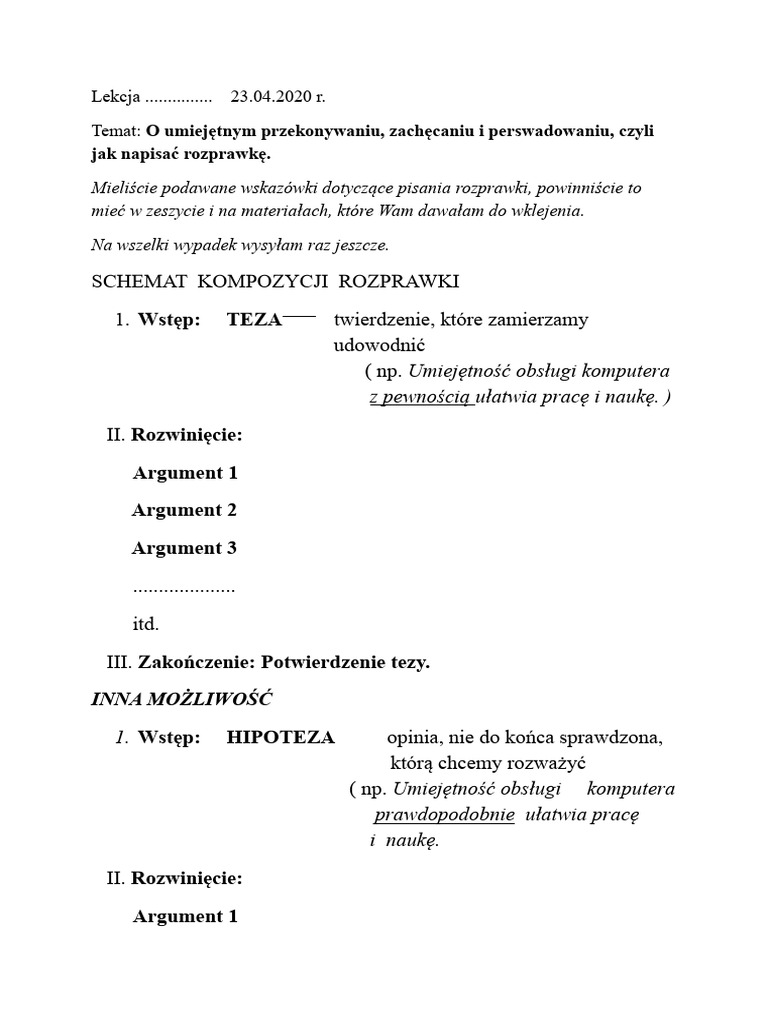 11 Jezyk Polski Kl. VII A | PDF