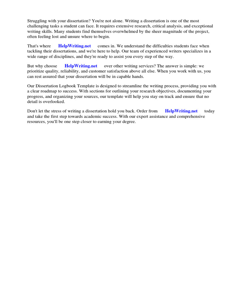 Dissertation Logbook Template | PDF | Books | Thesis