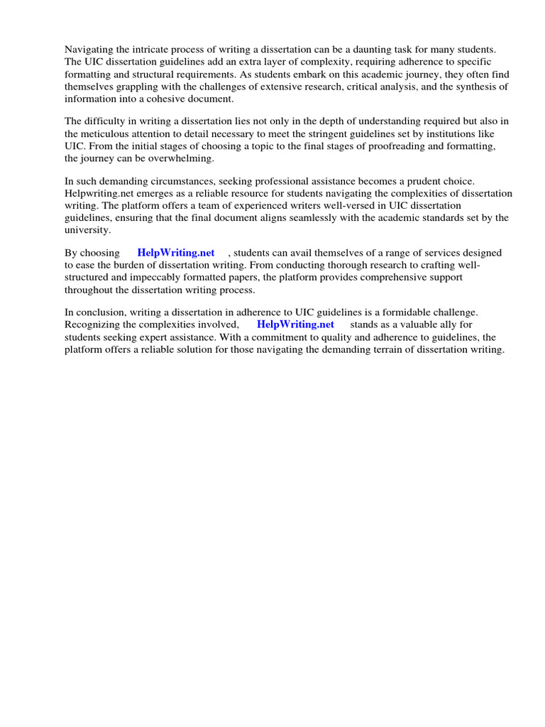 Uic Dissertation Guidelines | PDF | Thesis | Essays