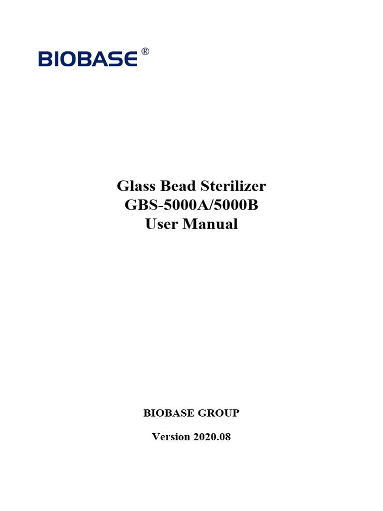 BIOBASE Glass Bead Sterilizer GBS-5000A GBS-5000B User Manual | PDF ...