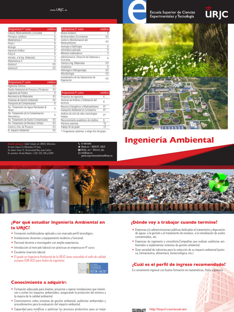 Grado Ingeniería Ambiental URJC | PDF | Entorno natural | Ingeniería Ambiental