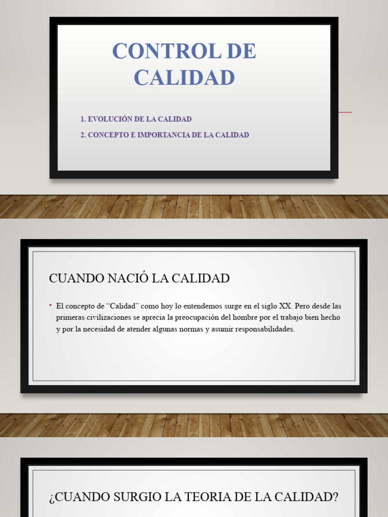 Presentacion Control de Calidad | PDF | Calidad (comercial) | Negocios económicos