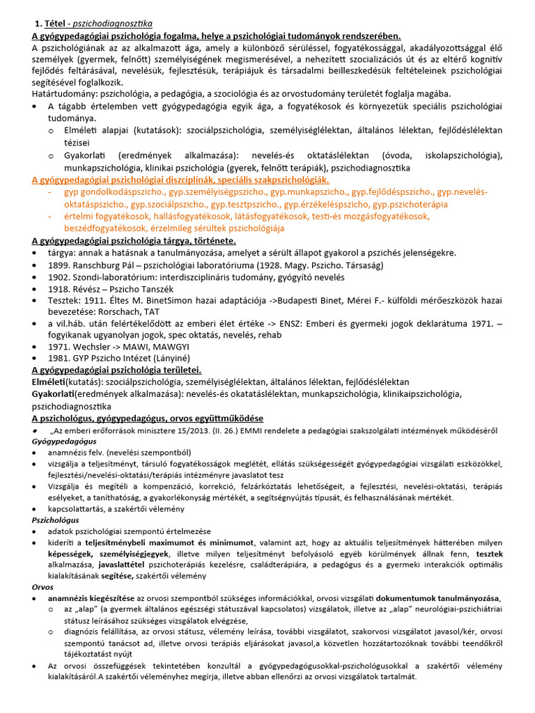 1.tétel PD 1 Oldal | PDF