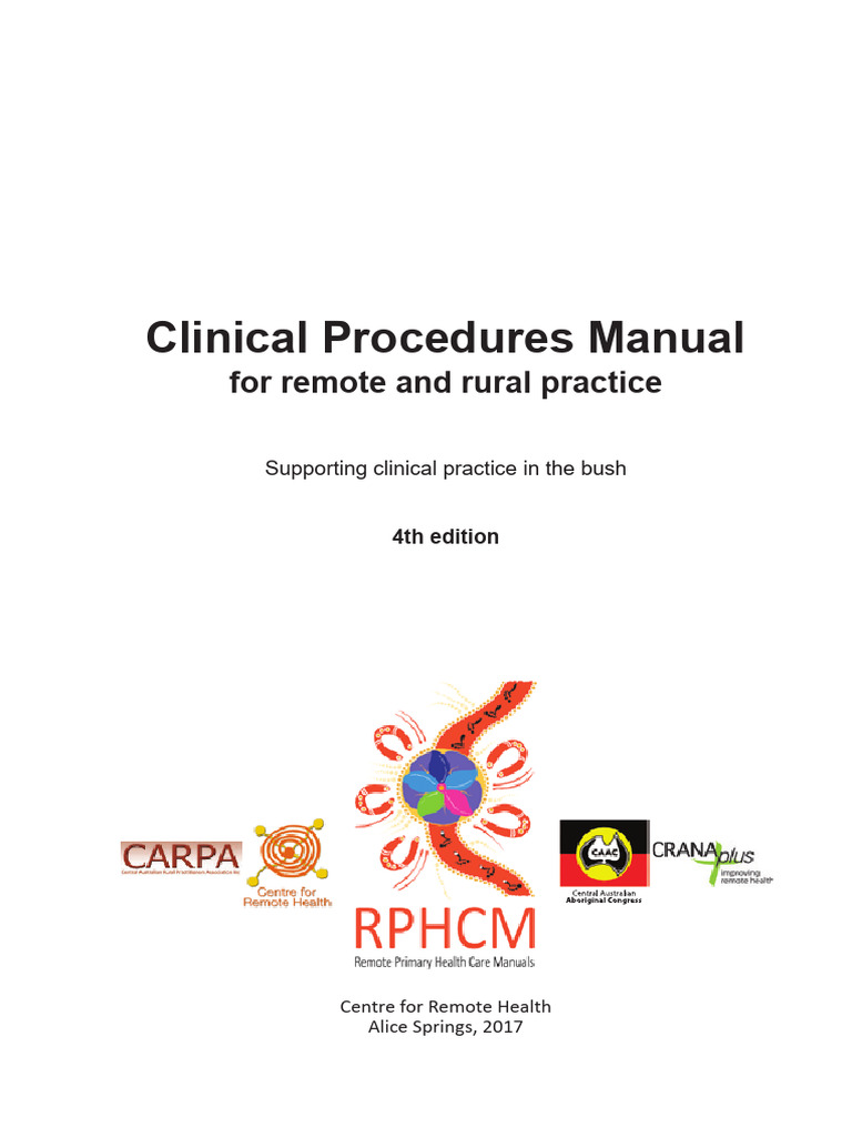 Clinical Procedures Manual For Remote and Rural Practice 4th Edition ...