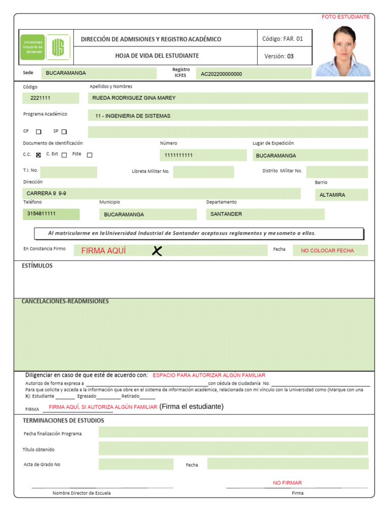 Ejemplo Firma Hoja de Vida | PDF | Gobierno y personalidad