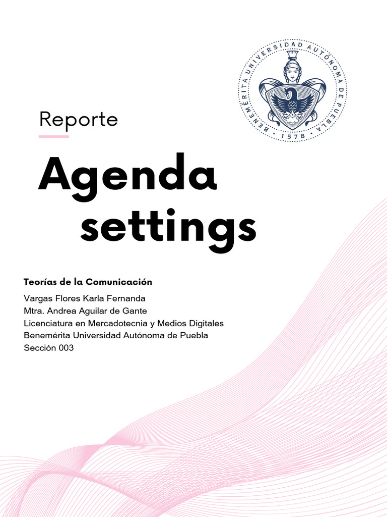 Agenda Settings | PDF
