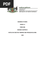 Grade 12 Sba Task - Project (15916) | PDF | Rubric (Academic) | Business