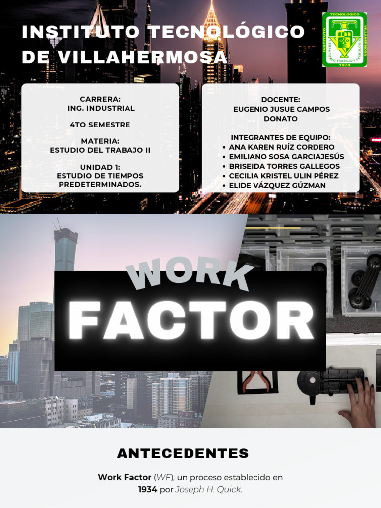 Work Factor Exposición | PDF | Herramientas | Producción en masa