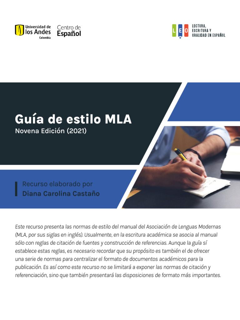 Guía de Estilo MLA | PDF | Comillas | Citación