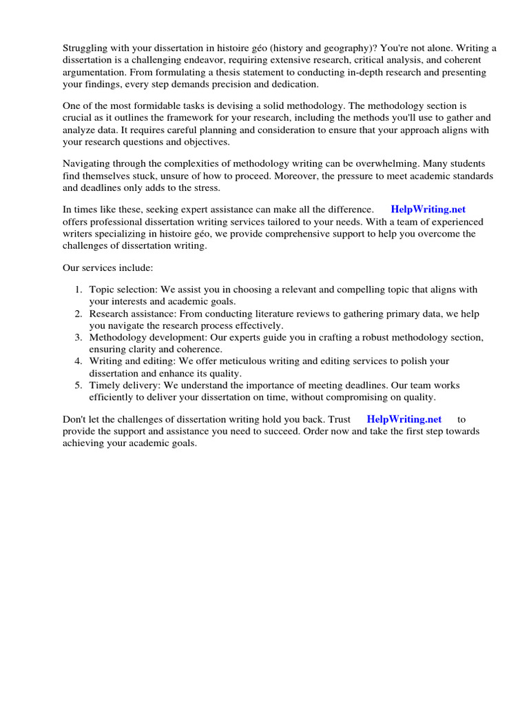 Methodologie Dissertation Histoire Geo | PDF | Methodology | Science